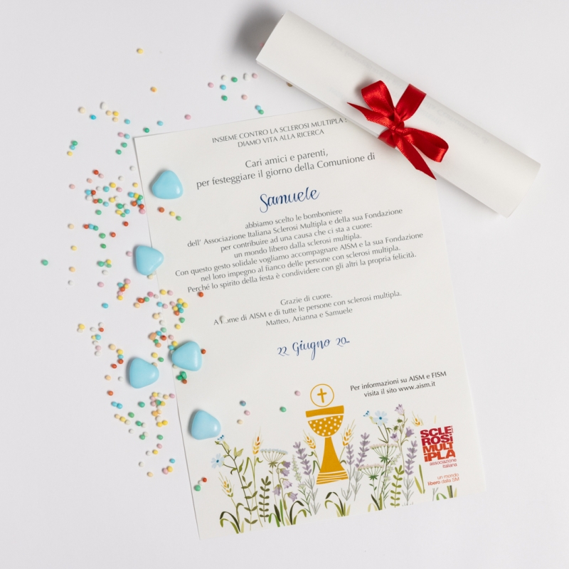 Pergamena Solidale Comunione Fantasia- Regali Solidali AISM